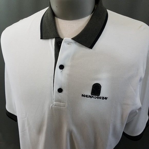 Vintage | Shirts | Vintage White Polo Shirt Golf Mens Large Boast Mauna ...